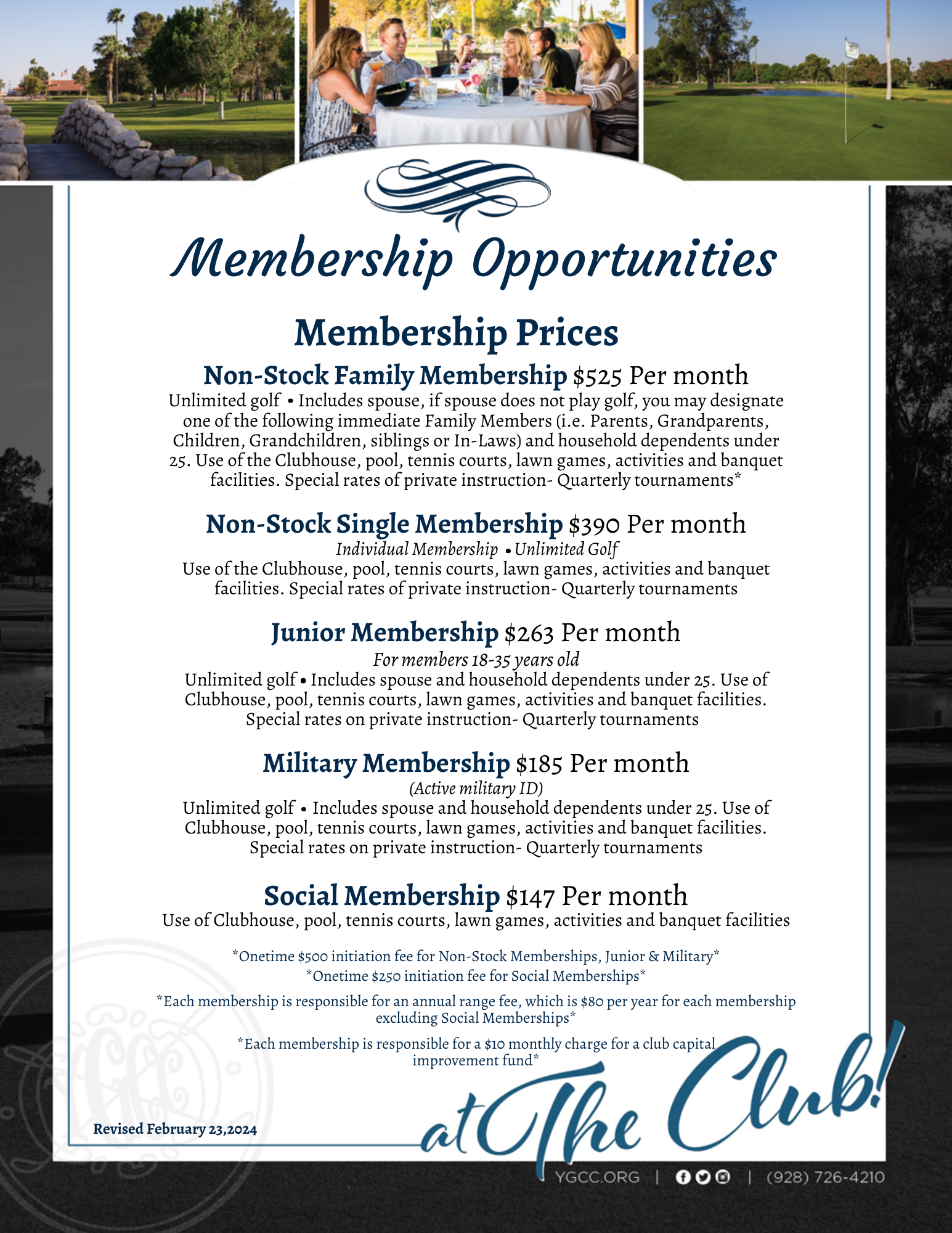 Become a Member - Yuma Golf & Country Club
