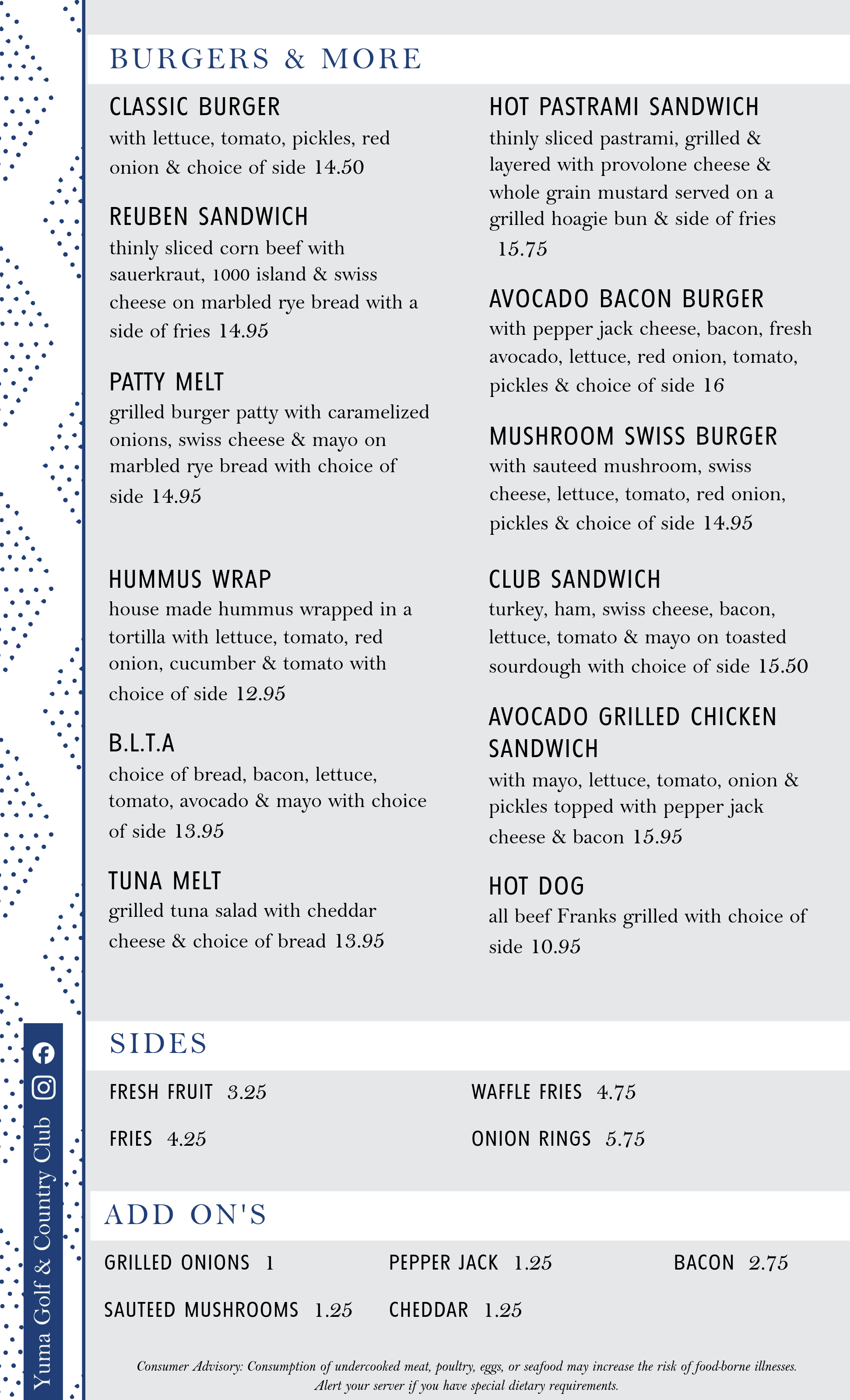 Bar and Restaurant - Yuma Golf & Country Club